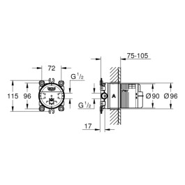 Grohe Rohbauset Rainshower SmartBox für 26484000 | wärme24.de