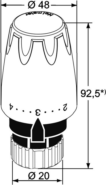 Heimeier Thermostat-Kopf DX mit Klemmverbindung 9724-24.500 | wärme24.de