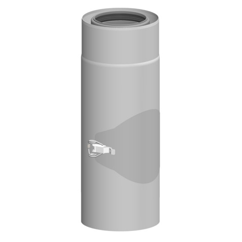 Atec Kontroll-Rohr DN60/100 Edelstahl weiß 710703 | wärme24.de