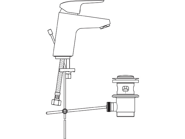 Ideal Standard Ceraflex Waschtischarmatur mit Ablaufgarnitur B1707AA ...