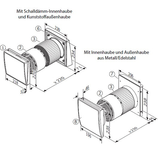 Bosch dezentrale Lüftung V3000D 55 /F 7738113830 | wärme24.de