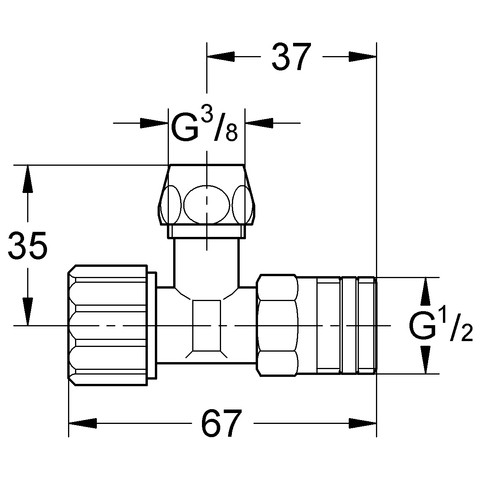Grohe Eckventil komplett 43821000 | wärme24.de