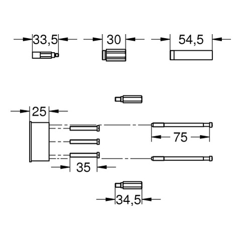 Grohe Verlängerungsset 25mm 46191000 | wärme24.de