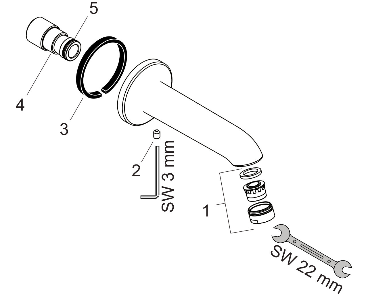 Hansgrohe Wanneneinlauf E/S DN20 chrom 13414000 | wärme24.de