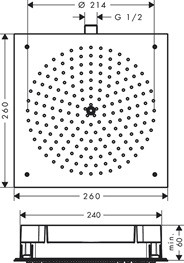 Hansgrohe Kopfbrause Raindance 260 26481000 | wärme24.de