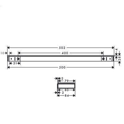 Hansgrohe Ablage 500 Rainfinity chrom 26844000 | wärme24.de