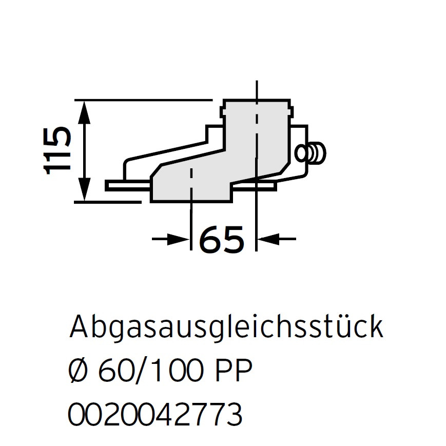 Vaillant Abgas-Ausgleichsstück DN60/100 PP VAI-0020042773 | wärme24.de
