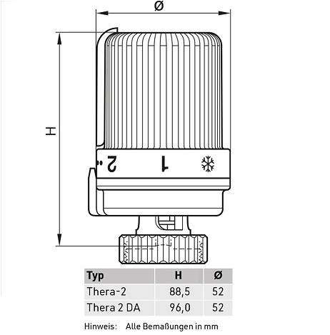 Resideo Thermostatregler Thera-2 mit eingebautem Fühler, T9001W0 ...